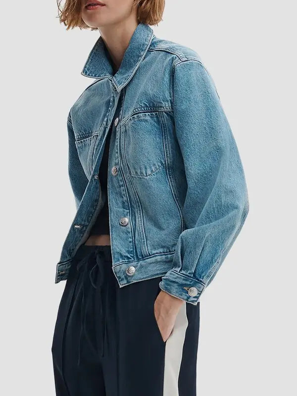 Rag & Bone Marie Denim Trucker Jacket - Everglade