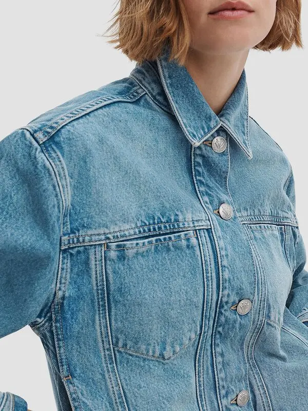 Rag & Bone Marie Denim Trucker Jacket - Everglade