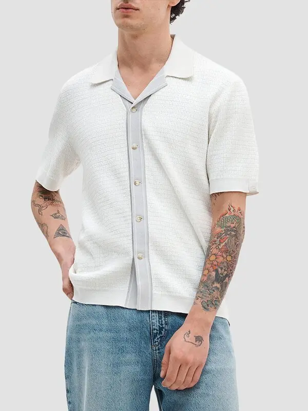Rag & Bone Harvey Knit Camp Shirt