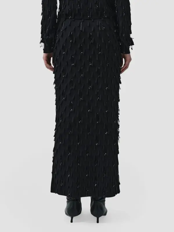 Simkhai Bree Fringe Midi Skirt