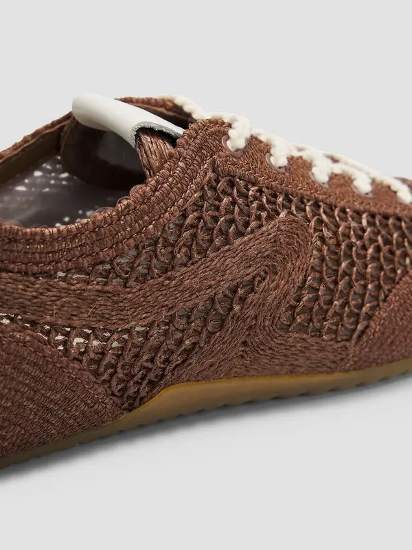 Rag & Bone Retro Runner Ultra Slim Sneakers - Java Raffia