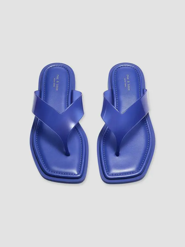 Rag & Bone Gracie Jelly Thong Sandals - Deep Blue