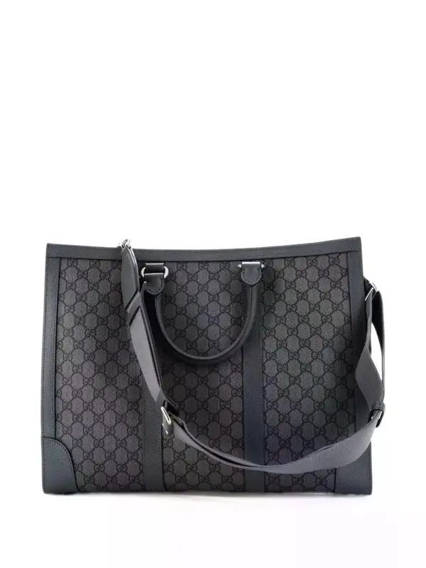 Gucci Ophidia Convertible Open Tote Gg Coated Canvas Large Satchel
