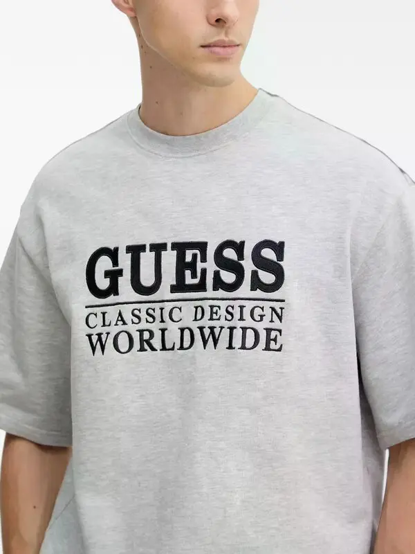 Guess Logo-embroidered Short-sleeve T-shirt