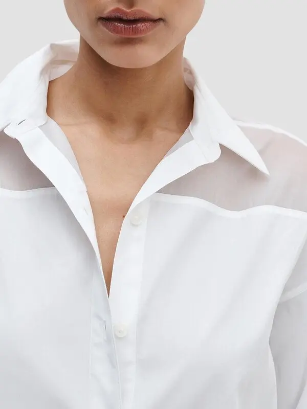 Rag & Bone Elly Cotton Button-front Shirt - White