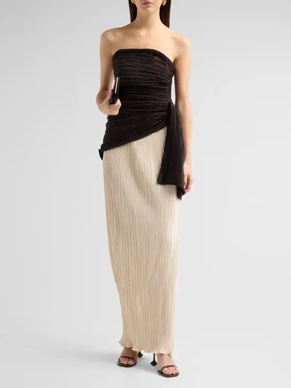 Simkhai Laia Colorblocked Bustier Maxi Dress - Black Multi