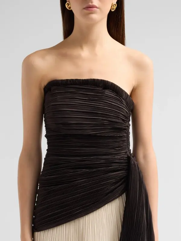 Simkhai Laia Colorblocked Bustier Maxi Dress - Black Multi