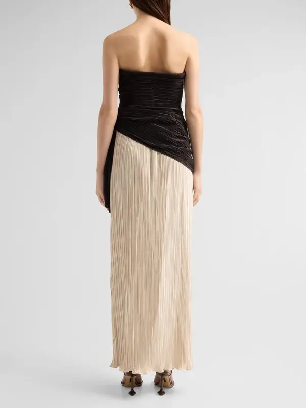 Simkhai Laia Colorblocked Bustier Maxi Dress - Black Multi