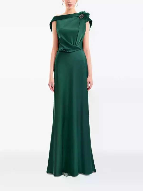 GEMY MAALOUF Draped Brooch-embellished Dress