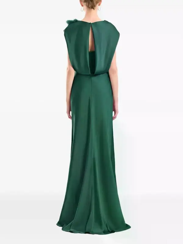 GEMY MAALOUF Draped Brooch-embellished Dress