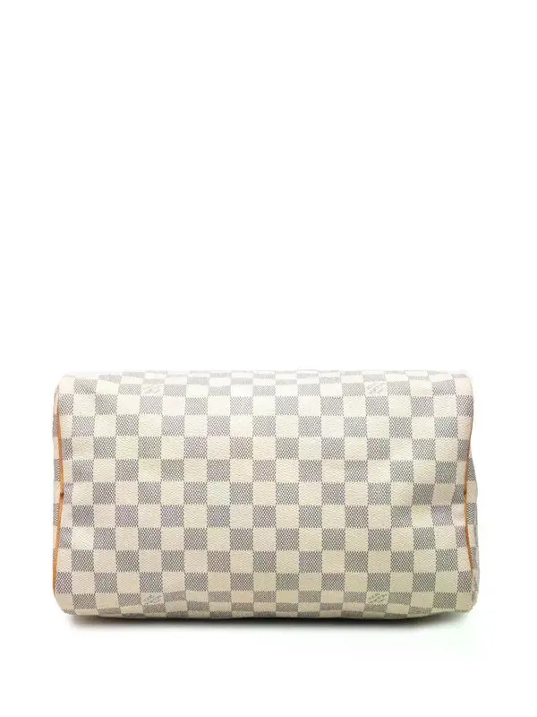 LOUIS VUITTON 2011 Damier Azur Speedy 30 Boston Bag - White