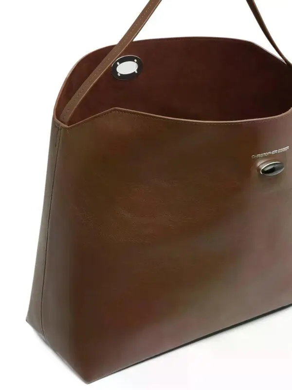 Christopher Esber Turnlock Grande Leather Shoulder Bag