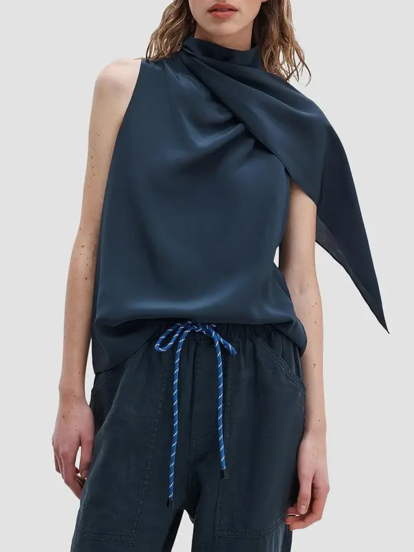 Rag & Bone Adela Scarf Silk Top