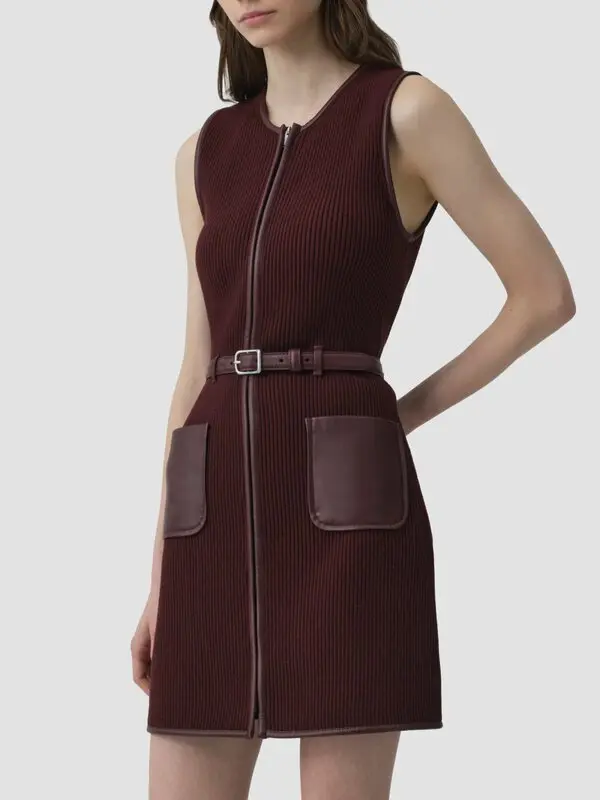 Simkhai Viretta Rib-knit Mini Dress - Fig