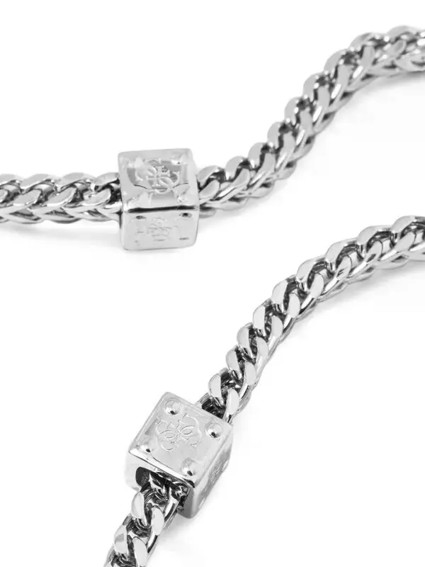 Guess Logo-engraved Curb-chain Bracelet