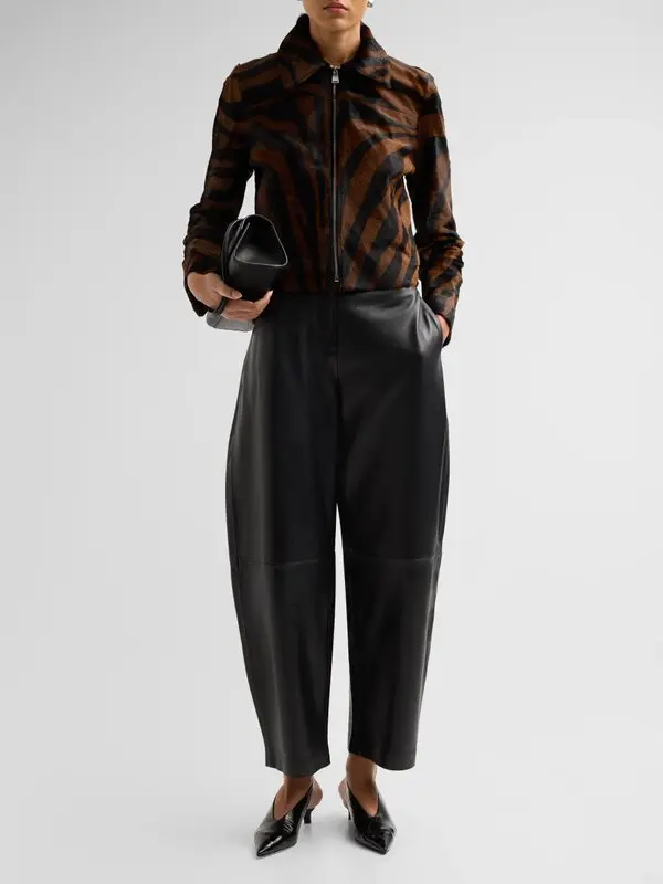 Simkhai Daria Print Leather Jacket