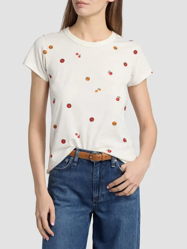Rag & Bone Baby Tomato Pima Cotton Jersey T-shirt