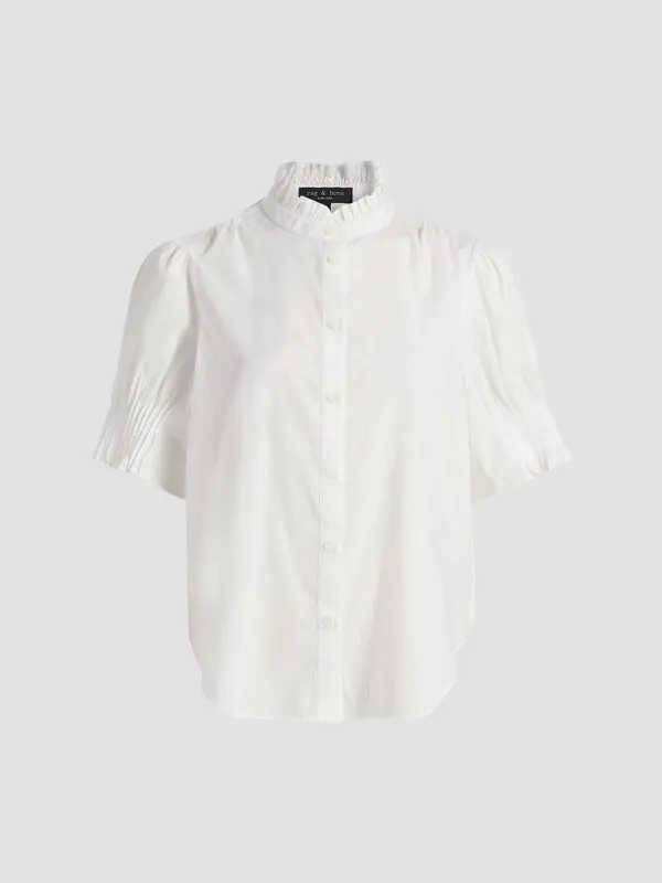 Rag & Bone Dakota Cotton Poplin Puff-sleeve Shirt