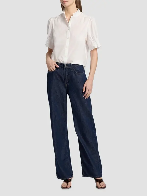 Rag & Bone Dakota Cotton Poplin Puff-sleeve Shirt