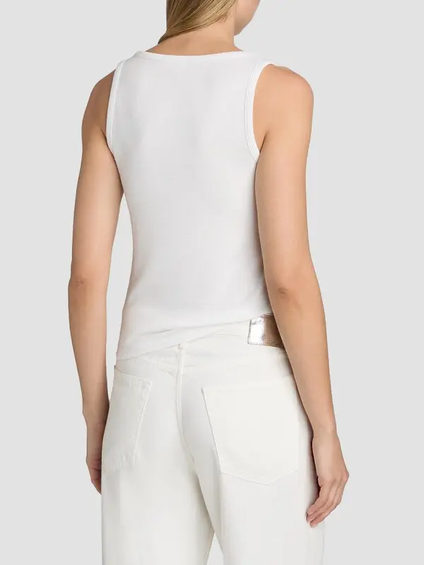 Rag & Bone Jersey V-neck Tank - White