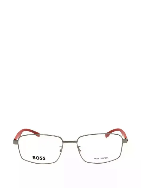 BOSS Rectangle-frame Glasses - Silver