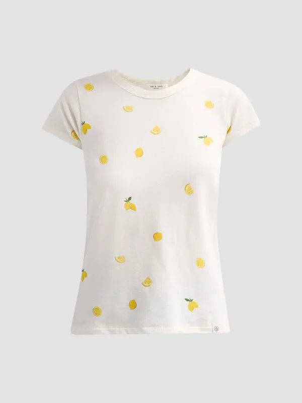 Rag & Bone All Over Baby Lemon T-shirt - Bone