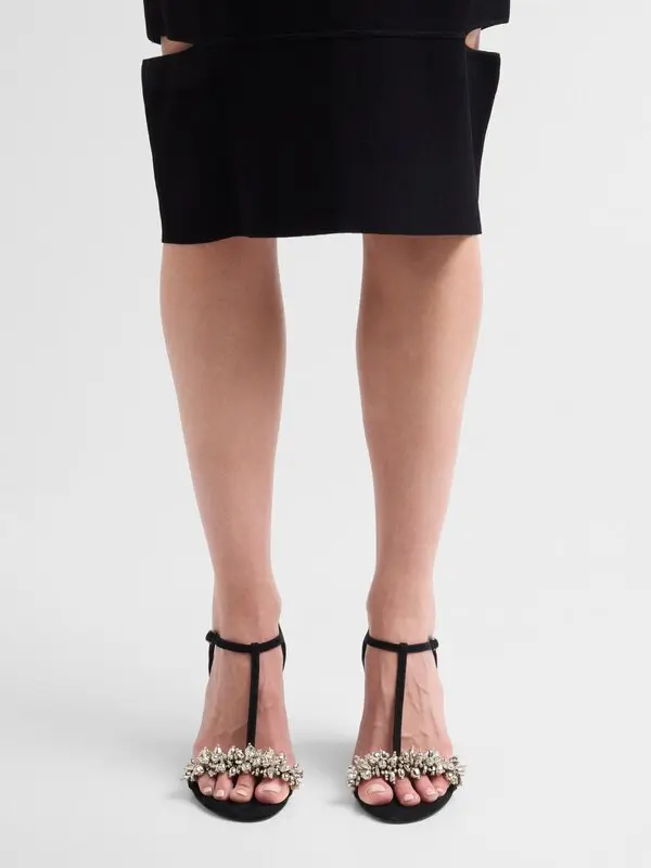 Simkhai Stacey 95mm Embellished Satin Sandals