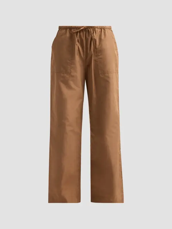 Rag & Bone Claire Taffeta Drawstring Pants - Camel