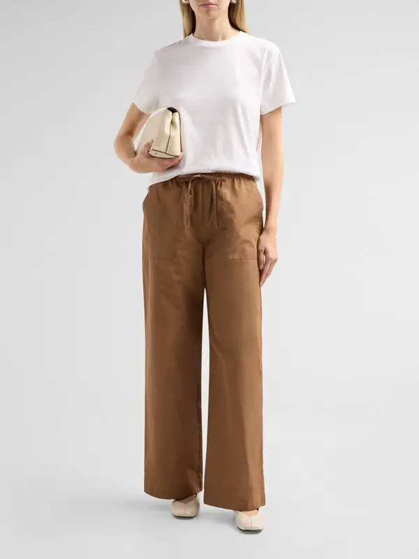 Rag & Bone Claire Taffeta Drawstring Pants - Camel