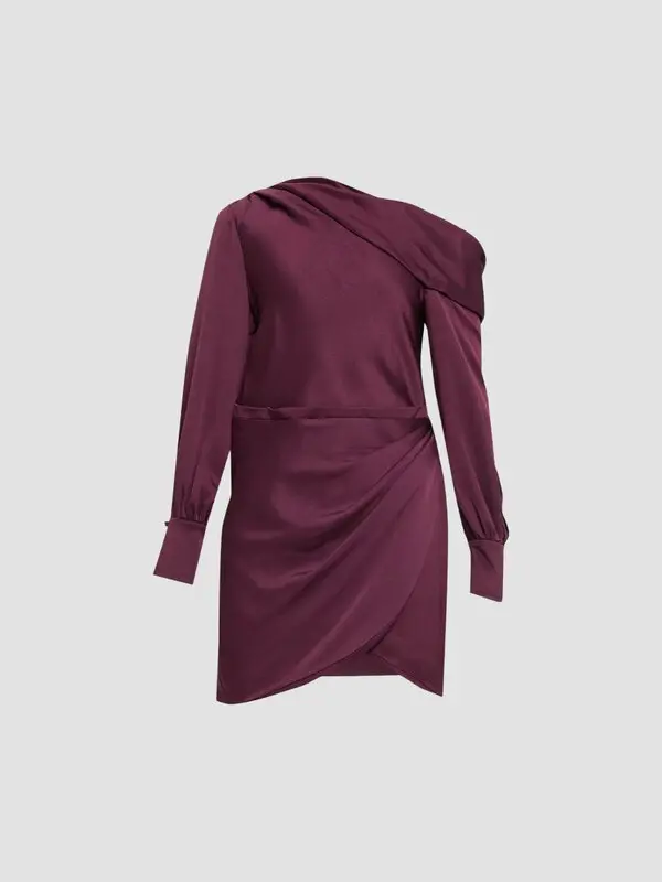 Simkhai Cameron Draped Mini Dress - Fig