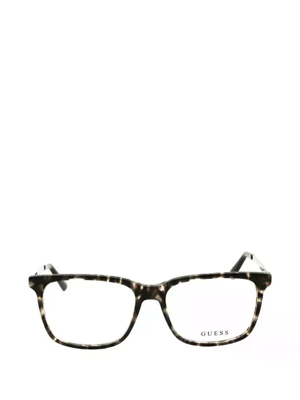 Guess Tortoiseshell-effect Rectangle-frame Glasses - Silver
