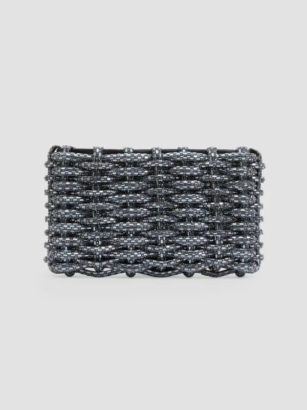 Simkhai Morgan Metal Clutch - Black