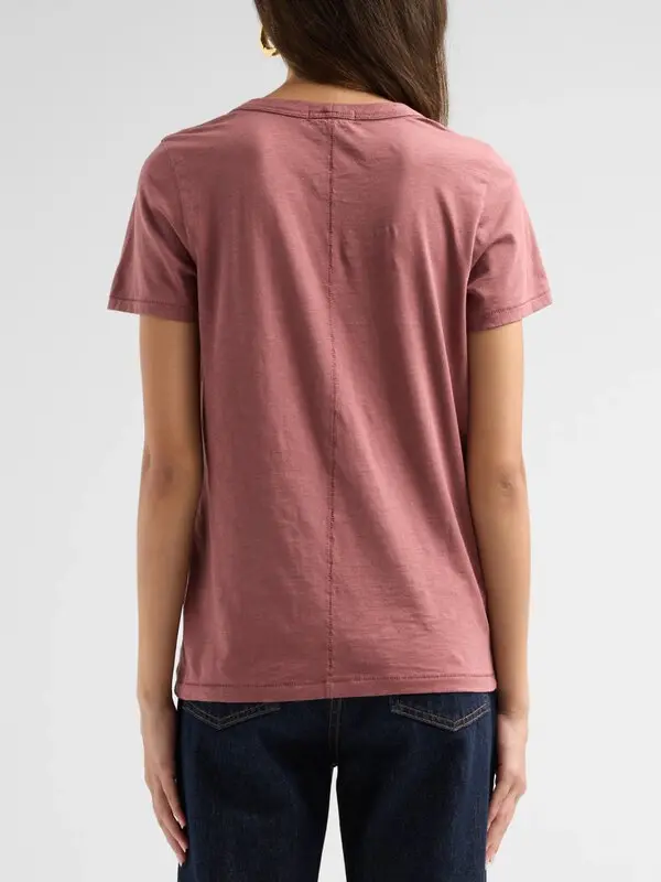 Rag & Bone The Slub Vee V-neck T-shirt - Deep Mauve