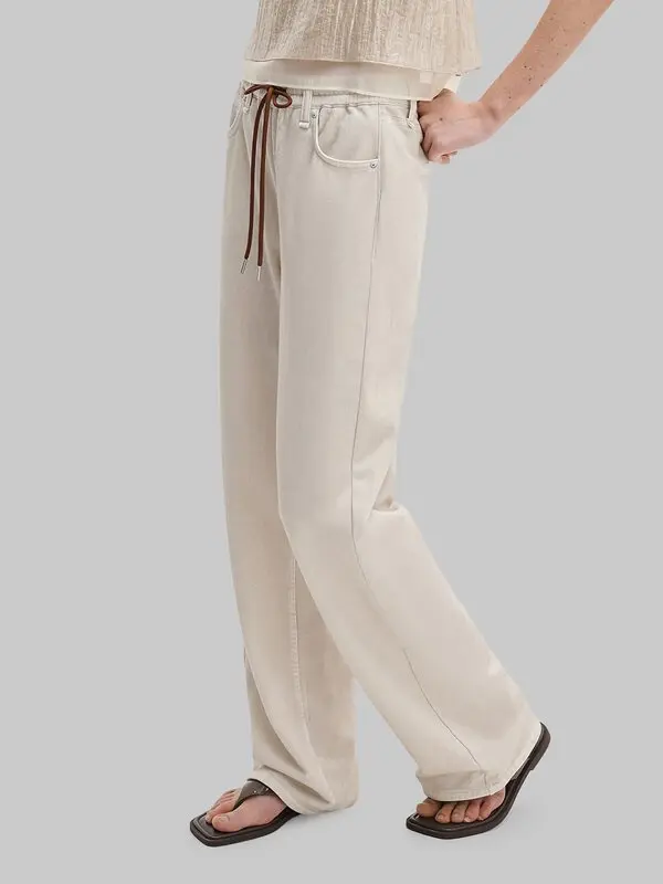 Rag & Bone Rb Miramar Drawstring Terry Wide-leg Track Jeans