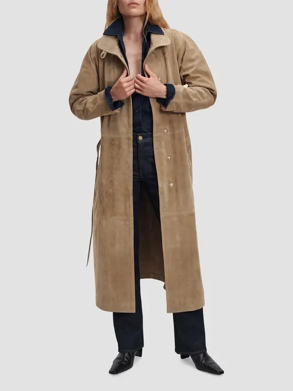 Rag & Bone Marlene Suede Trench Coat