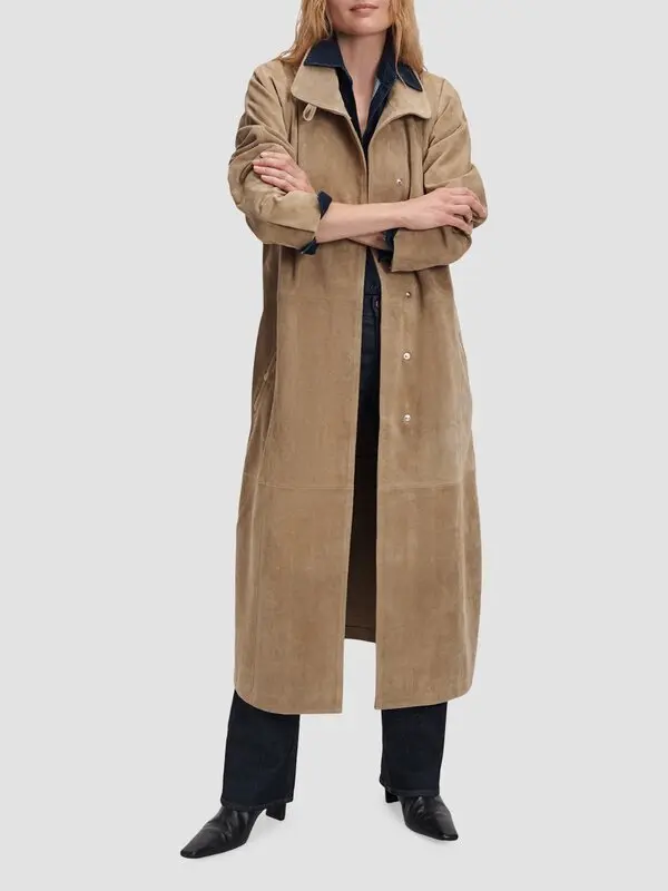Rag & Bone Marlene Suede Trench Coat