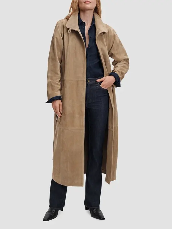 Rag & Bone Marlene Suede Trench Coat