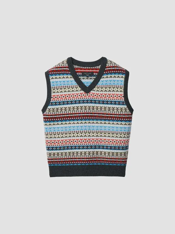 Rag & Bone Fair-isle Wool Sweater Vest