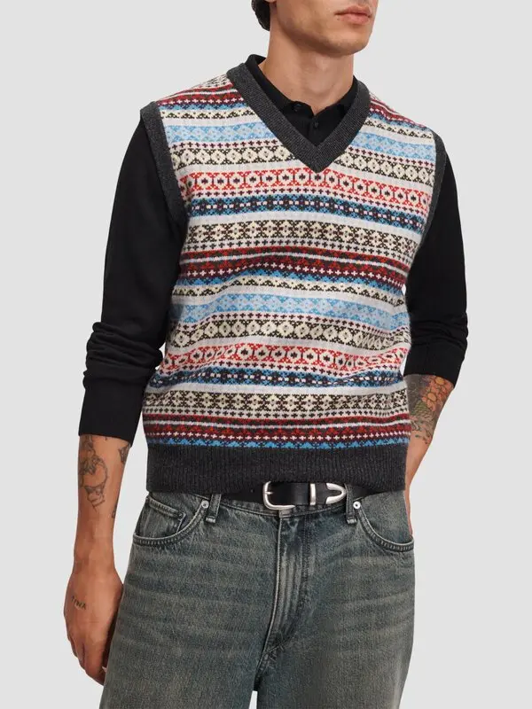 Rag & Bone Fair-isle Wool Sweater Vest