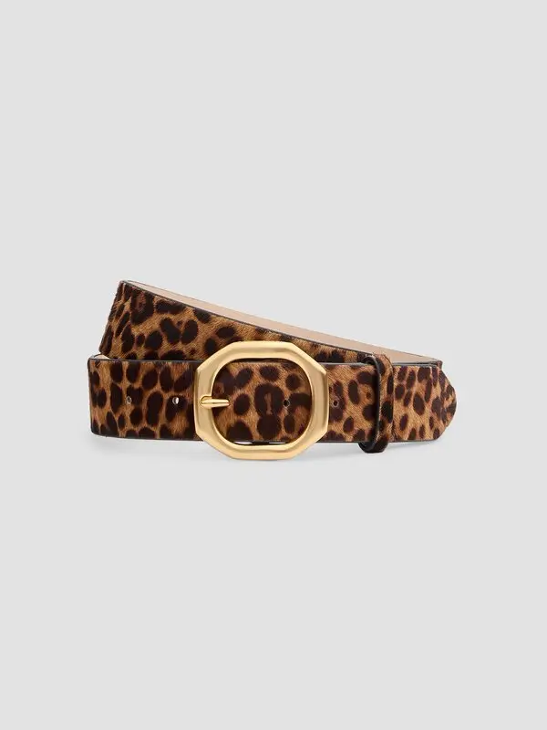 Rag & Bone Audrey -print Calf Hair Belt - Leopard