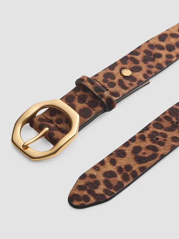Rag & Bone Audrey -print Calf Hair Belt - Leopard