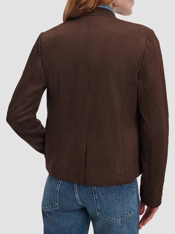 Rag & Bone Mercer Printed Ponte Jacquard Blazer - Brown Multi