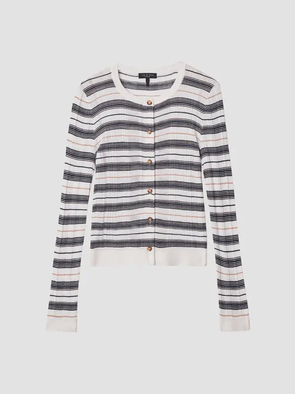 Rag & Bone Teresa Silk-blend Stripe Cardigan