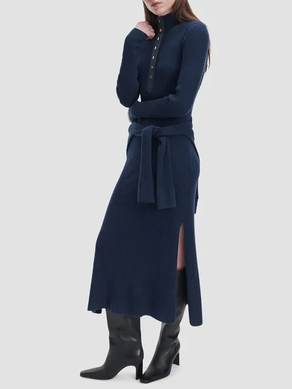Rag & Bone Lucy Rib-knit A-line Midi Dress