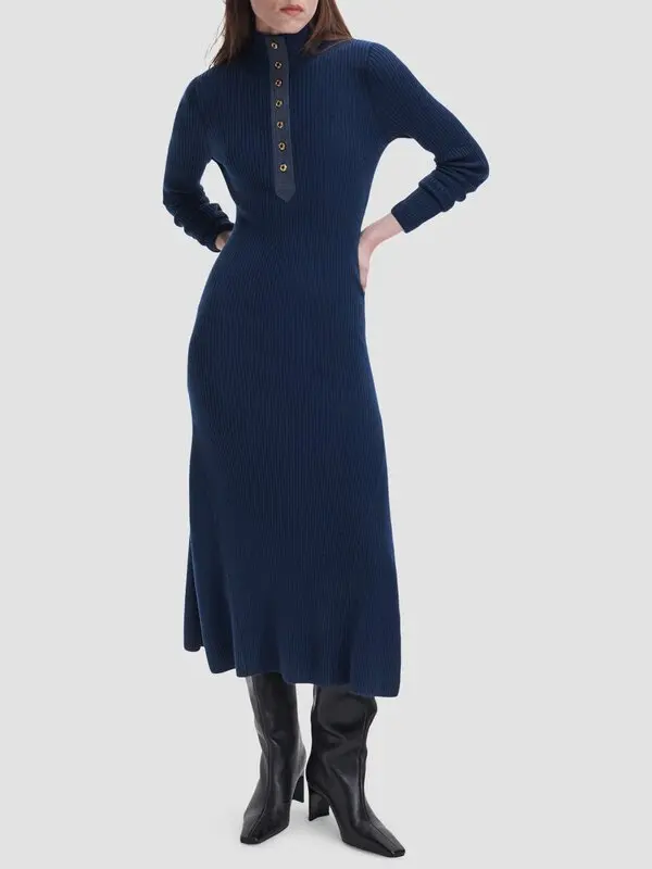Rag & Bone Lucy Rib-knit A-line Midi Dress