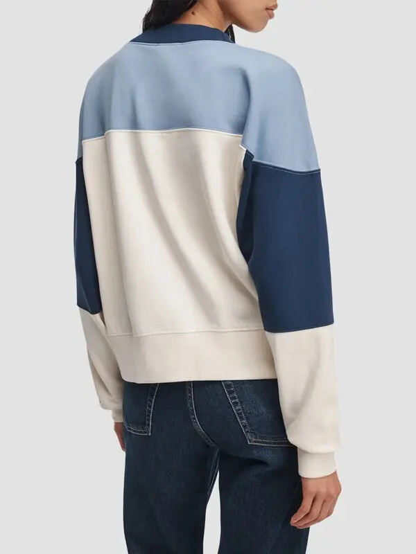 Rag & Bone The Everyday Terry Seamed Sweatshirt - Blue Multi