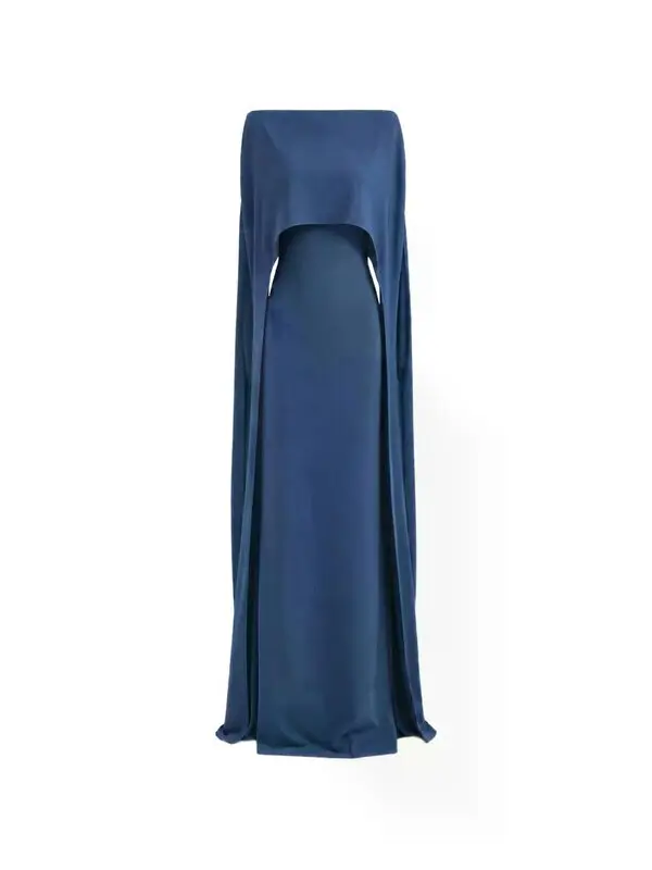GEMY MAALOUF Cape-overlay Dress - Blue