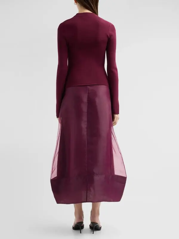 Simkhai Maril Sheer Skirt Midi Dress