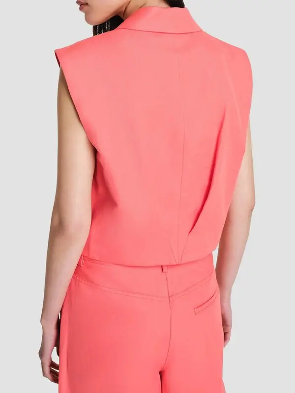 TWP Katie Linen-blend Tailored Vest