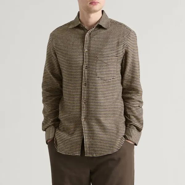 Portuguese Flannel Abstract Houndstooth Shirt
